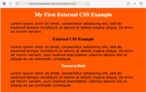 External CSS in Hindi: CSS File कैसे create करें - Tutorial in Hindi