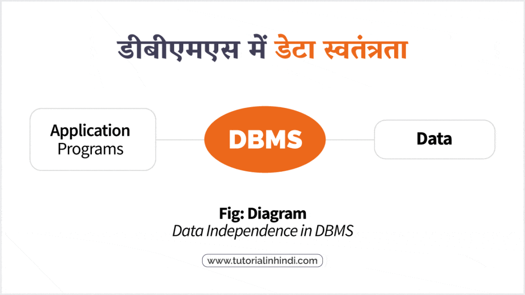 Data independence in DBMS in Hindi (इसके प्रकार और लाभ) - Tutorial in Hindi