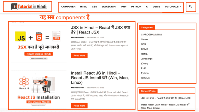 React Components In Hindi React में Component क्या है Tutorial In Hindi