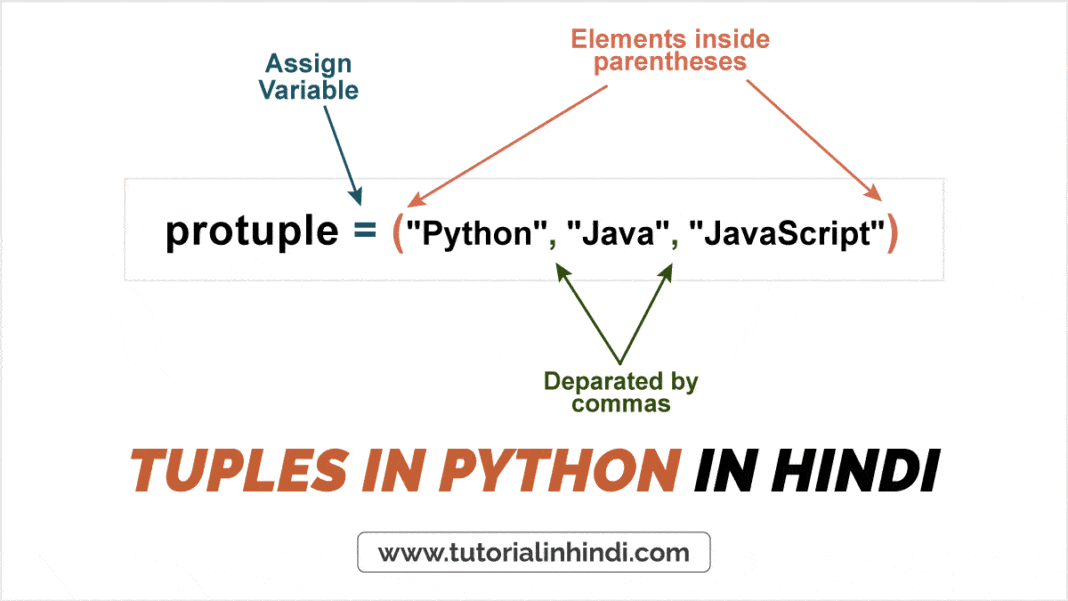 Tuples in Python in Hindi - पाइथन में टपल क्या है? - Tutorial in Hindi