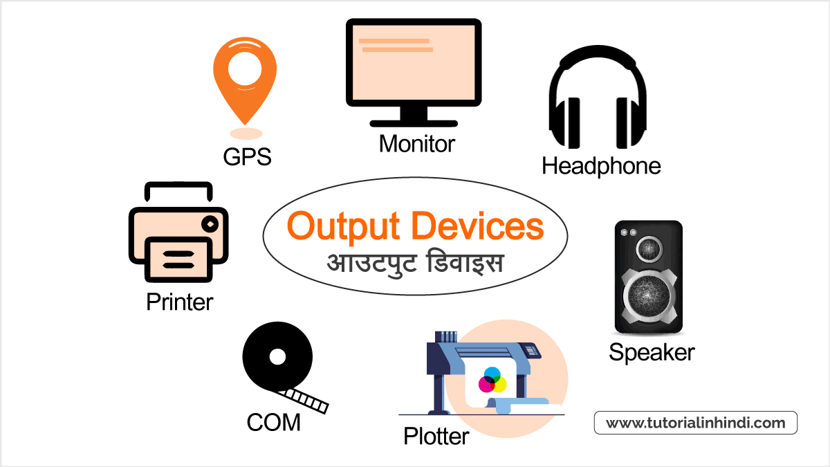 What is Output Device in Hindi - आउटपुट डिवाइस क्या है? [PDF] - Tutorial in Hindi